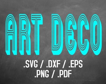 Deco font | Etsy