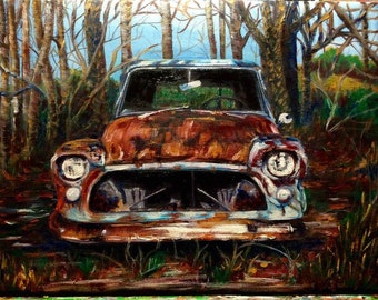 Old truck paintings | Etsy