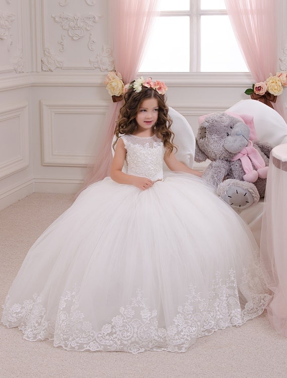 Vory Lace Flower Girl Dress Wedding Party By Butterflydressua