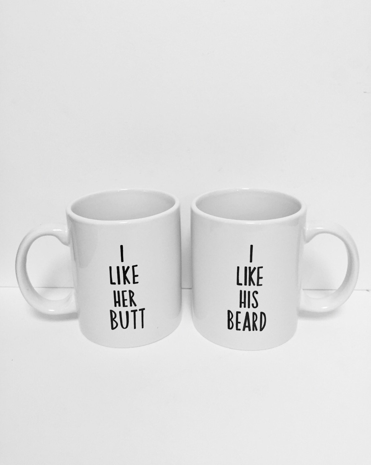His And Hers Coffee Mugs Funny Couple Mugs Beard By Hubsandhers