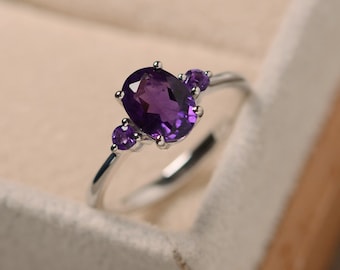 Amethyst engagement ring | Etsy