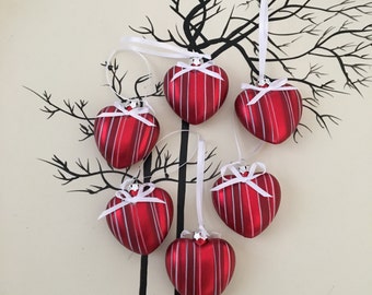 Red heart ornament | Etsy
