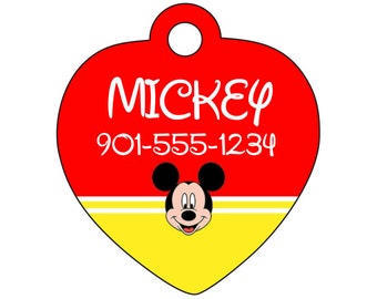 Mickey name tag | Etsy