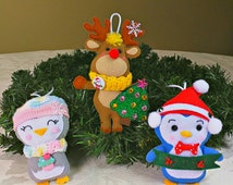 Popular items for reindeer felt on Etsy