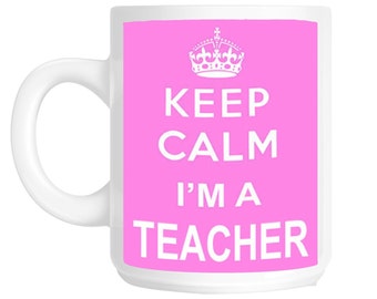 Keep Calm I'm The Teacher Machine Embroidery Design