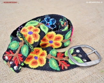 Womans belts Size Small Magical Bouquet Wool by InkaMakiTextiles