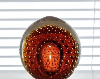 Bohemian Czechoslovakian Rubin Art Glass Cranberry Vase