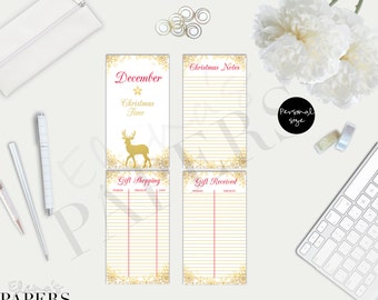 Printable A5 GOLD CHRISTMAS inserts for your A5 by ElenasPapers
