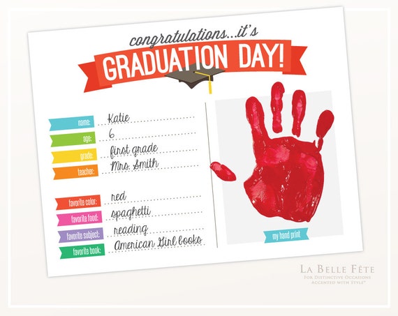 GRADUATION DAY Handprint Art / classroom activity / DIY