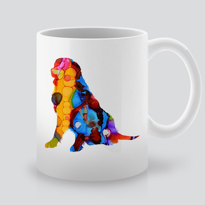 Beautiful Dog Mug Tea Cup Coffee Cup Ceramic by SpiritColorArt