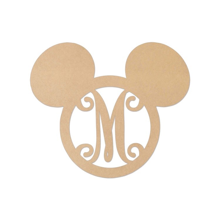 2 34 Wooden Monogram Mickey Mouse Wood Monogram by lettersDesigns