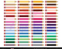 Unique pencils clipart related items | Etsy