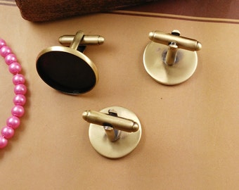 20pcs Cufflinks Blank Cufflink tray French Style