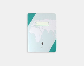 World map journal | Etsy