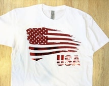 Popular items for american flag shirt on Etsy