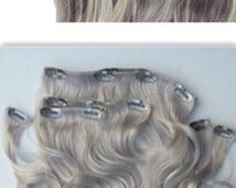 Unique grey hair extension related items | Etsy