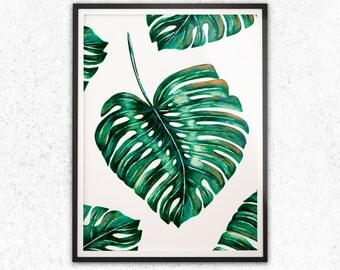 Banana leaf poster | Etsy
