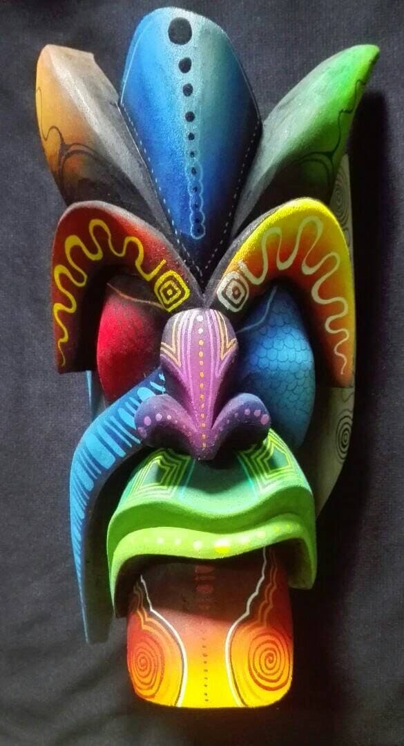 Boruca mask indigenous mask from Costa Rica Wooden mask