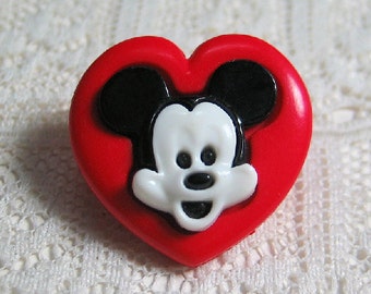 Mickey mouse button | Etsy