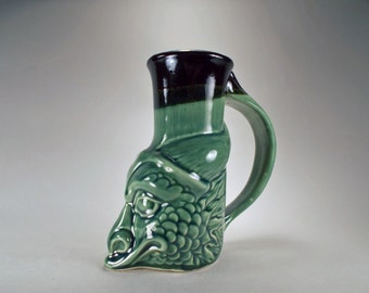 Green dragon mug | Etsy