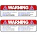 Visor stickers Set Large Funny Safety Instructions for