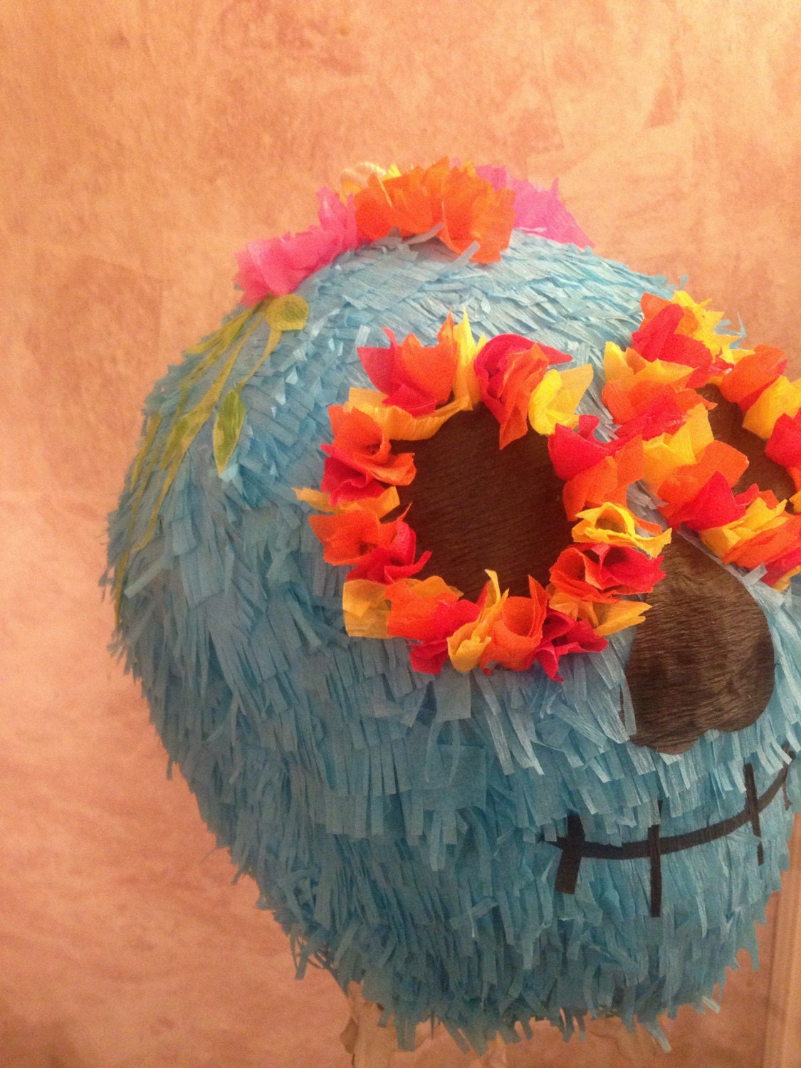 Day Of The Dead Pinata Turquoise Skull by IsabellasFunHouse