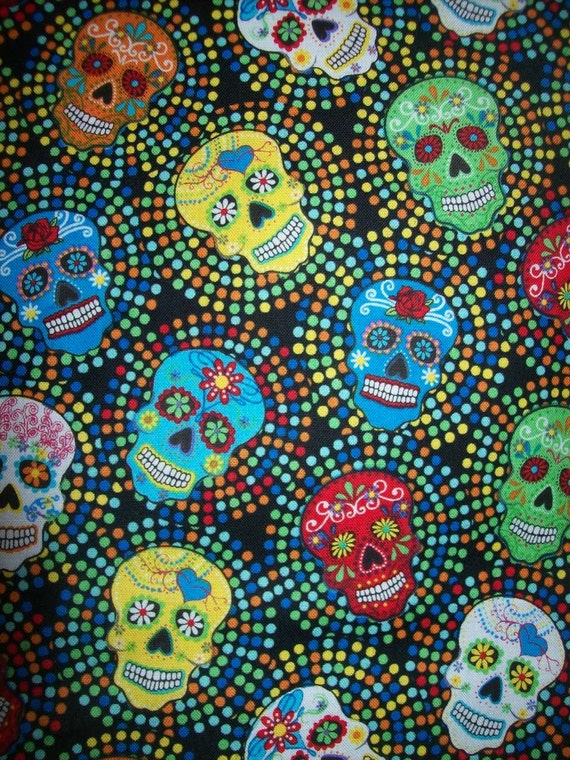 Half Yard Only Designers Skulls Fabric/ Novelty fabrics/
