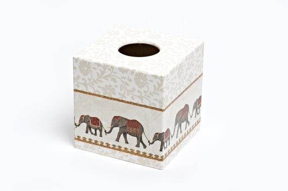 Indian Elephant Tissue Box Cover wooden perfect in homes/