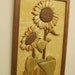 SUNFLOWERS TWO 16 realistic Intarsia carved flowers by