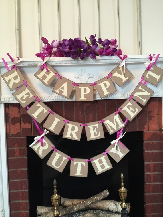 Retirement Decorations / Retirement Party Banner / Retirement Party ...