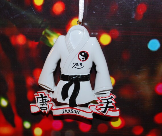 Personalized Karate Christmas Ornament by confettigiftsbyg on Etsy