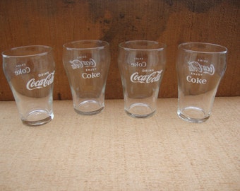 Vintage coke glasses | Etsy