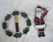 Unique stained glass wreath related items | Etsy