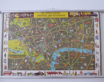 1960s london map | Etsy