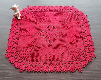 Square crochet doily | Etsy