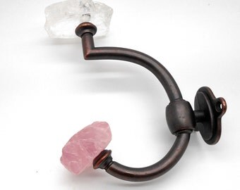 Rose quartz knobs | Etsy