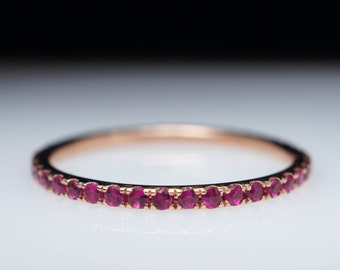 Ruby eternity band | Etsy