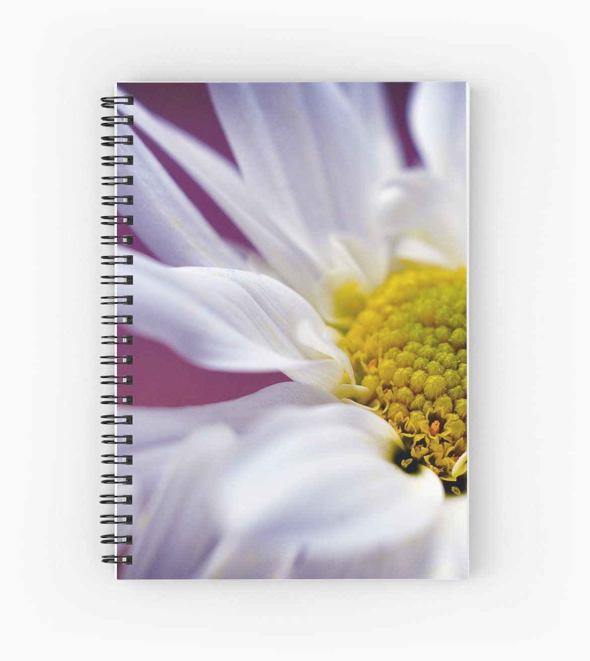 White Daisy Flower Journal Book Floral Blank Sketchbook