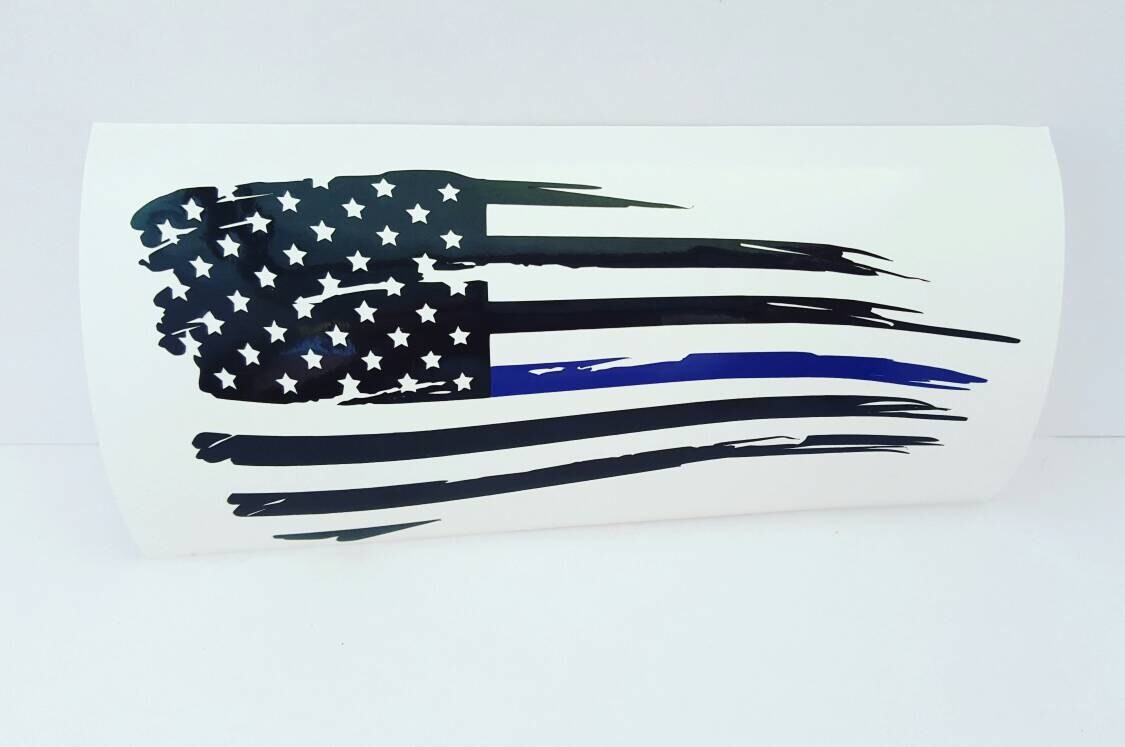 Thin Blue Line Vinyl Decal