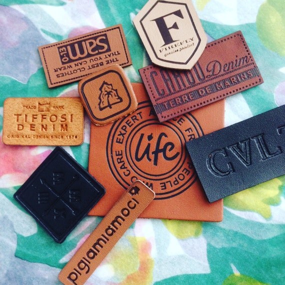 50 Leather Labels USA Leather Patches by CustomLabels4U on Etsy