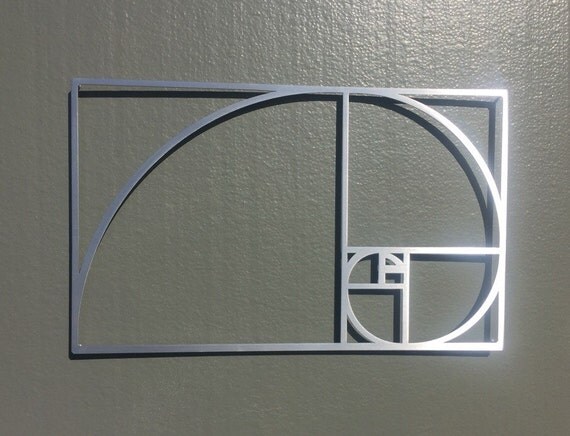 Fibonacci Sequence Metal Wall Art Golden Ratio Nature Art