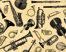 Unique music fabric related items | Etsy