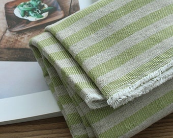 Green linen fabric | Etsy