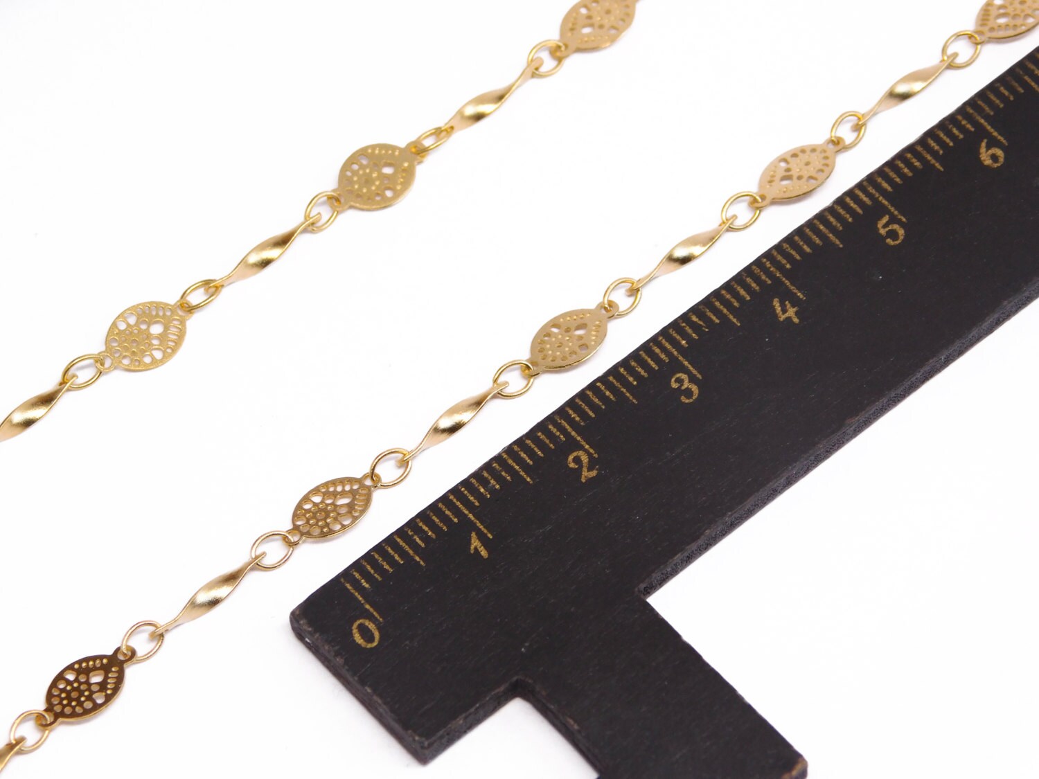 Vintage Filigree Chain 1 Foot Ethnic Chain by GoldieSupplies