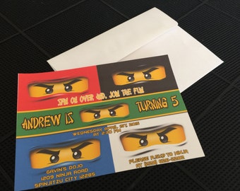 Ninjago invite | Etsy