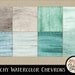 Watercolor Digital Paper Pack Chevron Beachy Watercolor