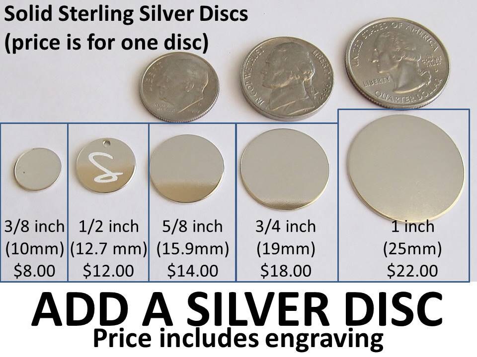 Add a Disc Engraved Disc Monogrammed Disc Personalized