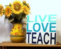 Unique live love teach related items | Etsy