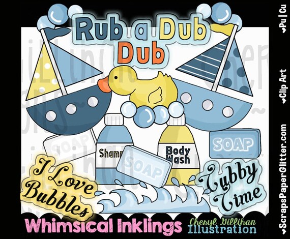 Rub A Dub Dub Clip Art Commercial Use Digital Image Png