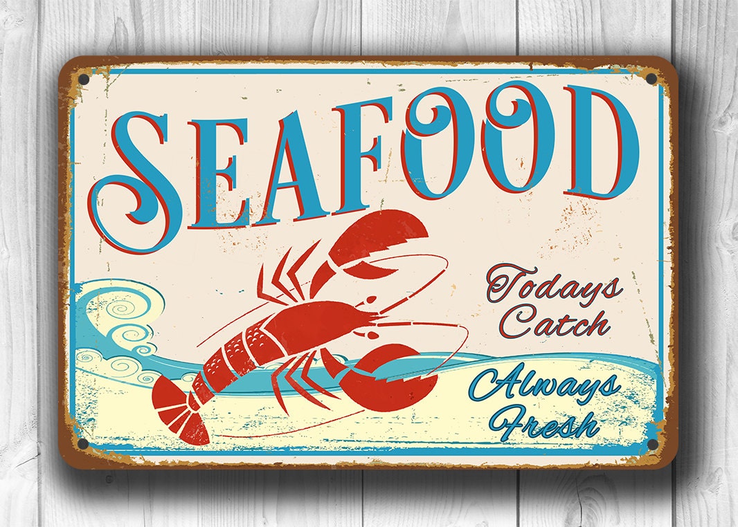 SEAFOOD RESTAURANT SIGN Seafood Sign Restaurant Sign